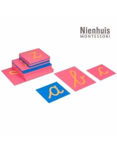 Letras de lija minúscula cursiva. Nienhuis