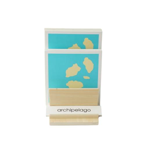 Soporte para tarjetas en 3 partes Montessori · Material Montessori