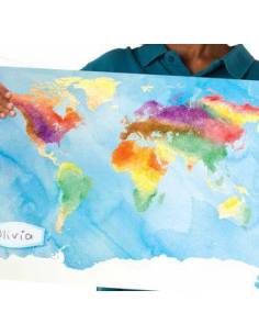 Mapa del mundo para colorear (Pack de 24)